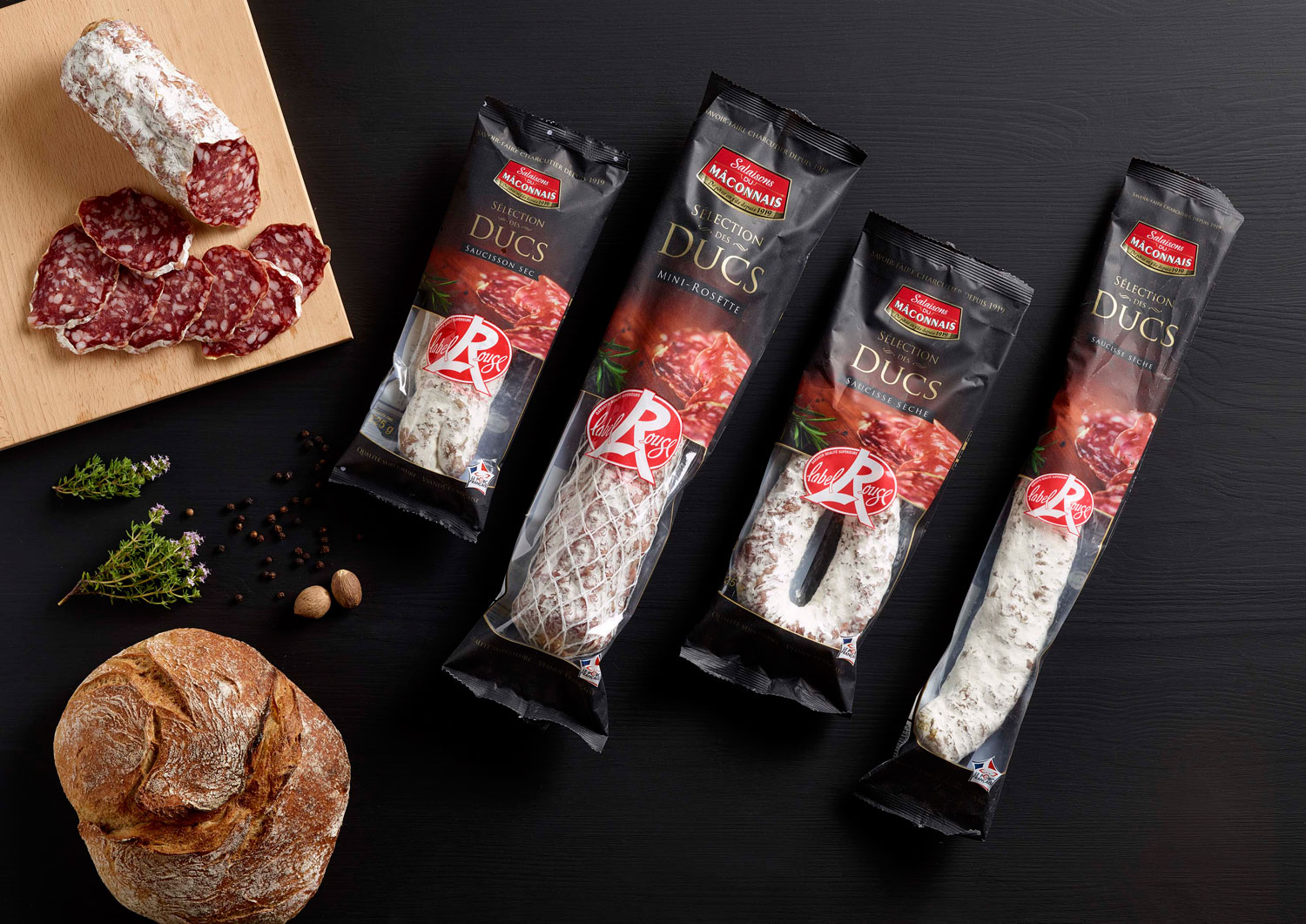 La gamme de saucissons Label Rouge sélection des Ducs